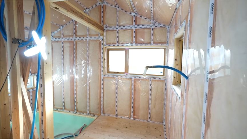 日本五月新建廊柱木结构房屋记录 高气密性和高隔热框架施工方法