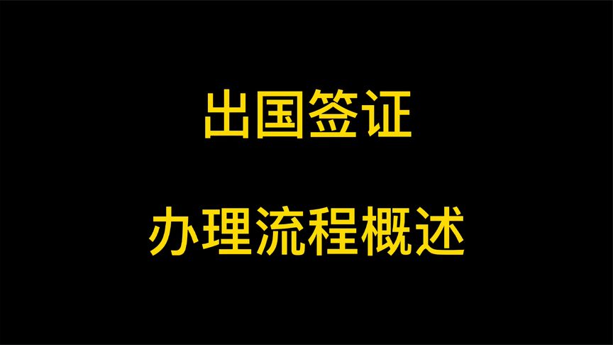 出国签证办理流程概述