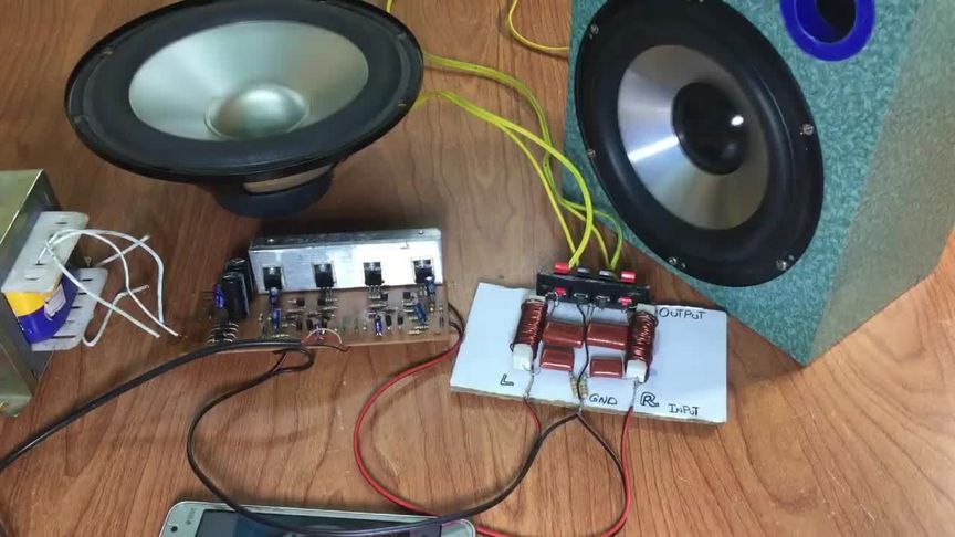 无需IC 晶体管的重低音滤波器制作,电路强大的放大器