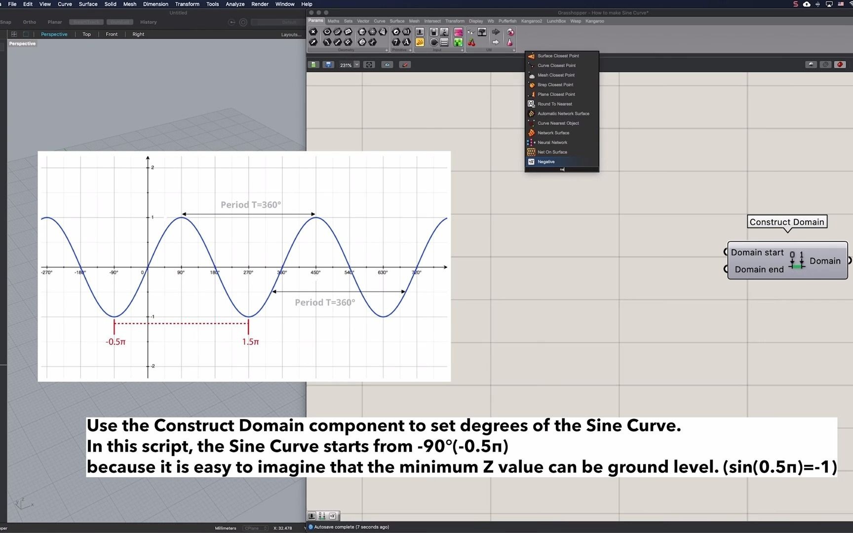 【设计师加油站】Grasshopper参数化教程:How to make Sine Curve ...