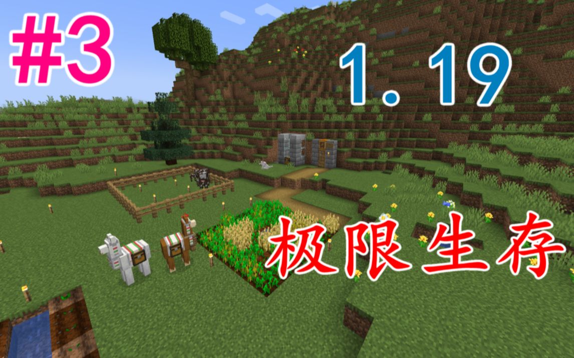 【秋枼】极限生存-第三集-后勤与动物_我的世界_实况解说