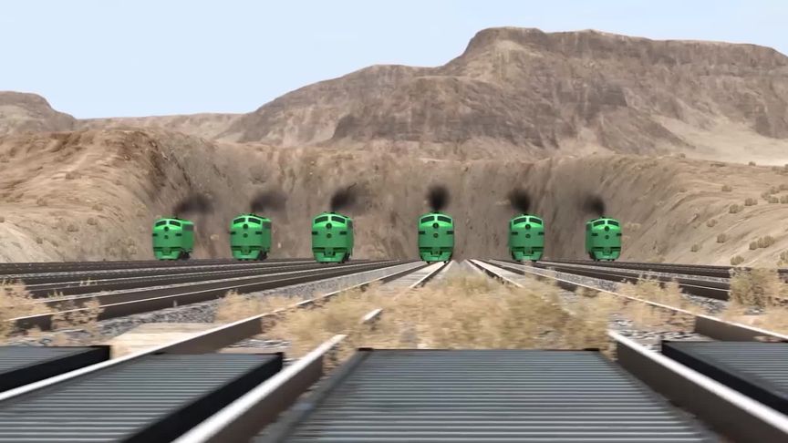 Beamng drive 模拟火车穿越铁路撞车事故2