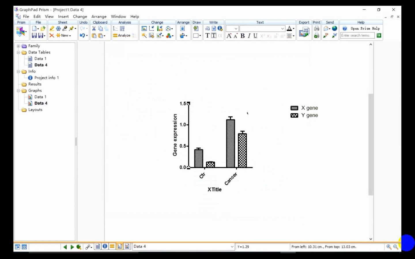医学科研制图:用GraphPad软件绘制复式柱状图