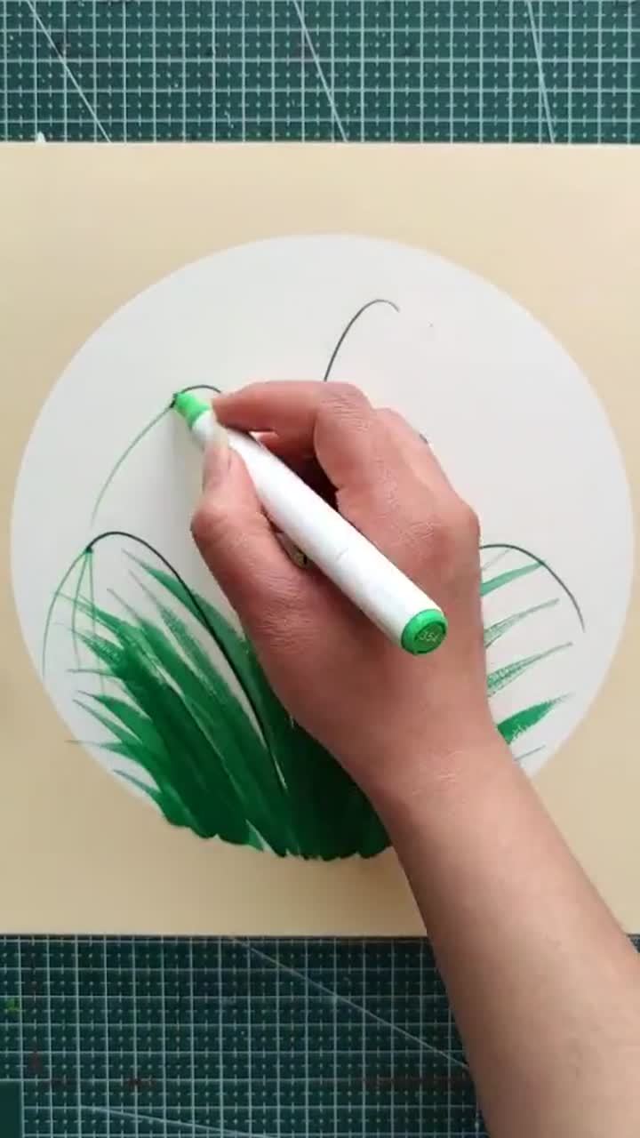 #画画 《稻子》4-5岁线上视频教学,一起学习.