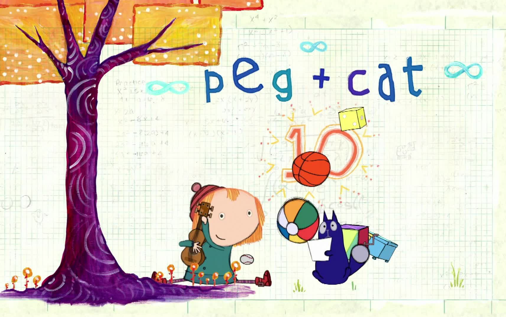 【1-8季全130集/幼儿英语数学启蒙动画片《佩格和小猫Peg+Cat》,...