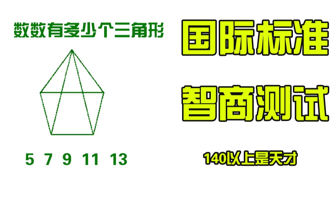 国际标准智商测试!进来测测你是不是IQ140以上的天才!