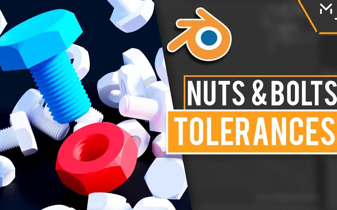 iBlender中文版插件 Blender 3D 打印精度 螺母和螺栓 公差 如何用 ...