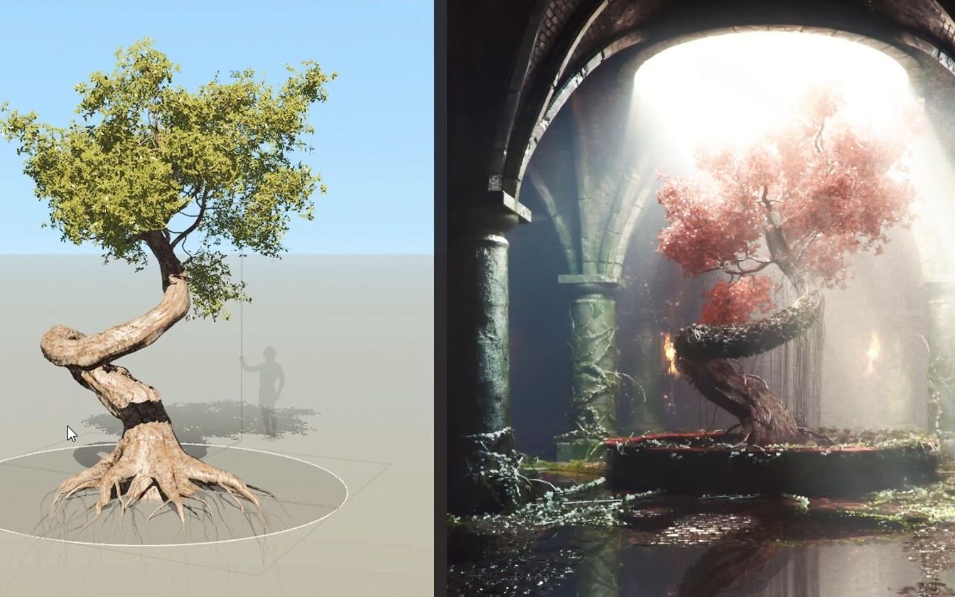 为啥人家的树都这么有个性?SpeedTree制作造型树!