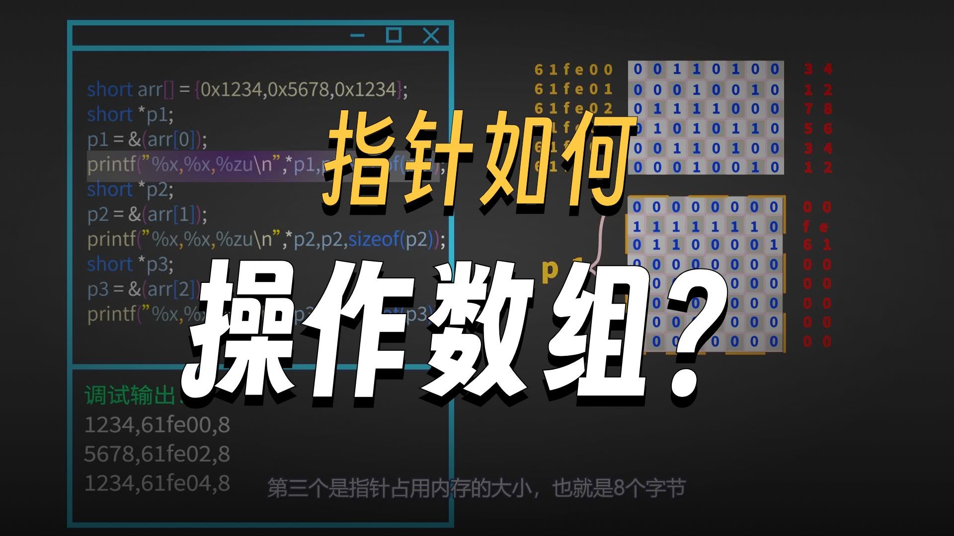 23.一节课讲明白C语言中的指针(中①)