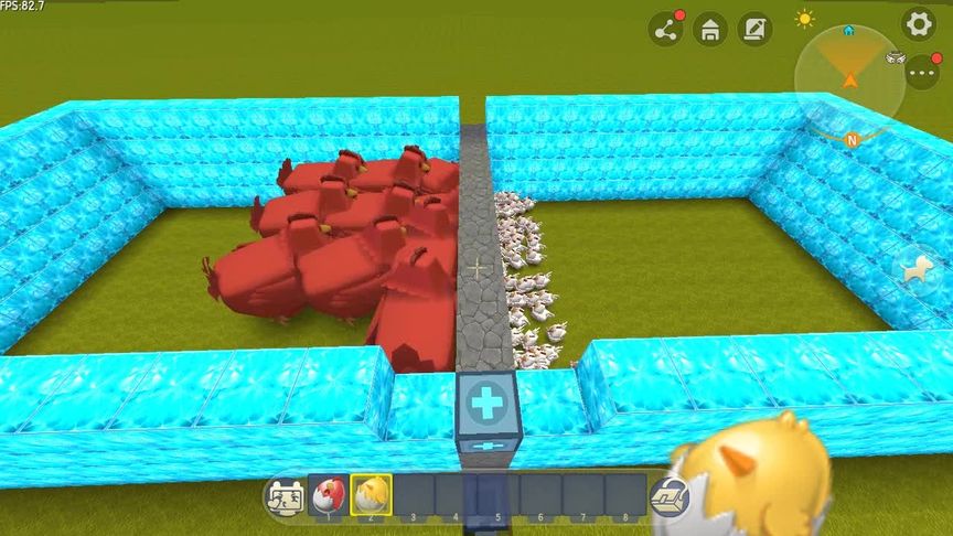 迷你世界 10个飞鸡VS100只小鸡谁会赢