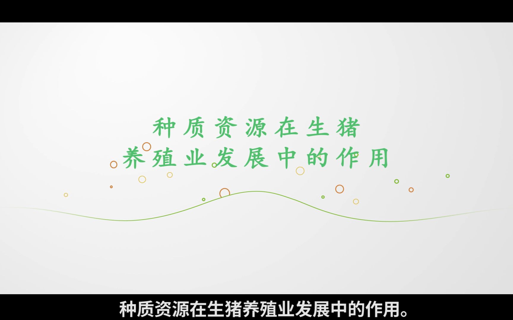 种质资源在生猪养殖业发展中的作用