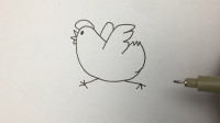 教你快速学会画母鸡,步骤不多,简单易学
