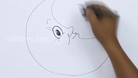 儿童简笔画视频教程:弯弯的月亮高高挂,两种星星的不同画法