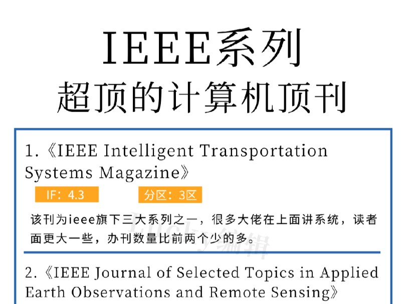 IEEE中的战斗机!超级顶的计算机期刊!