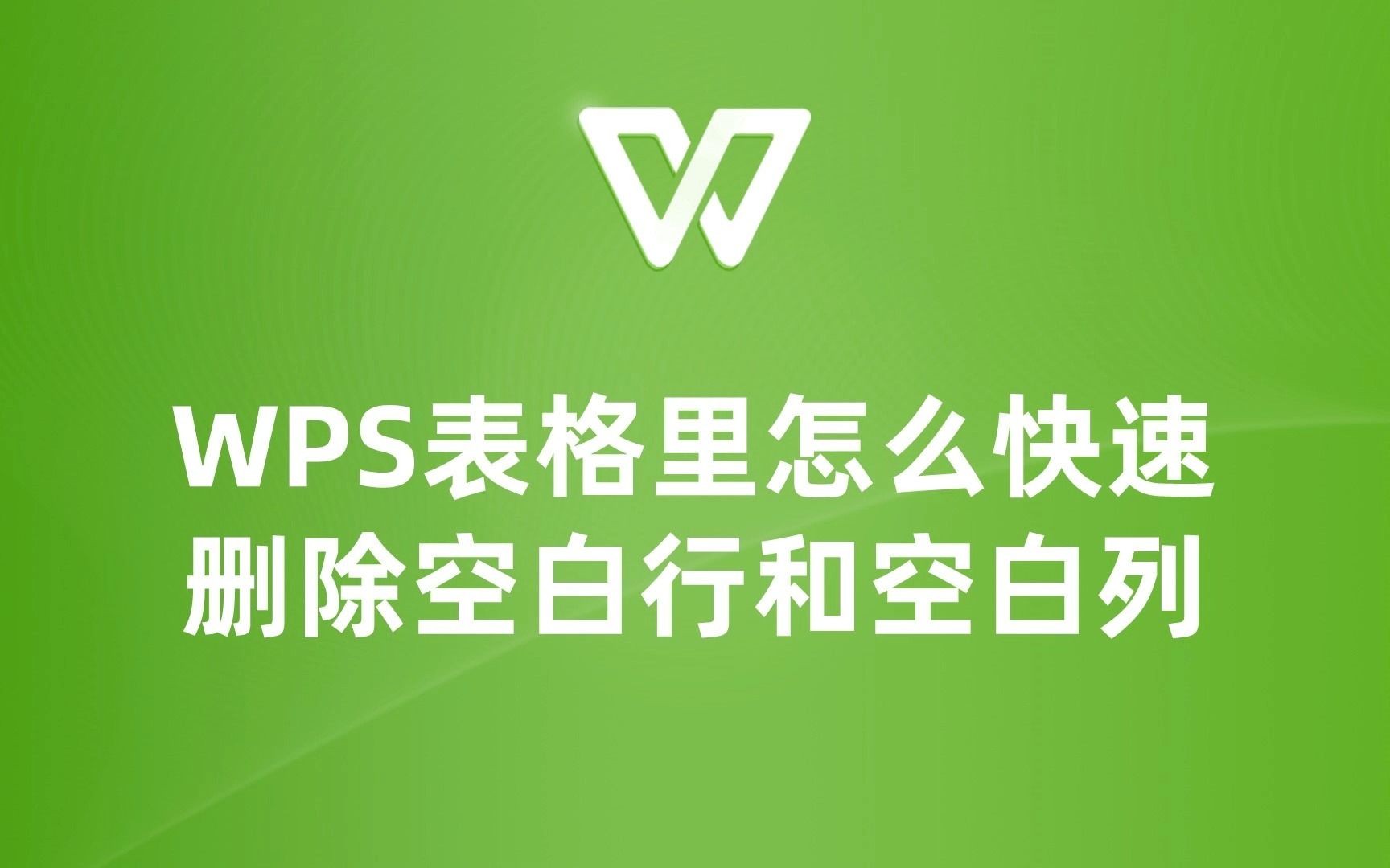 WPS表格小白也能上手!快速删除空白行和列的实用教程