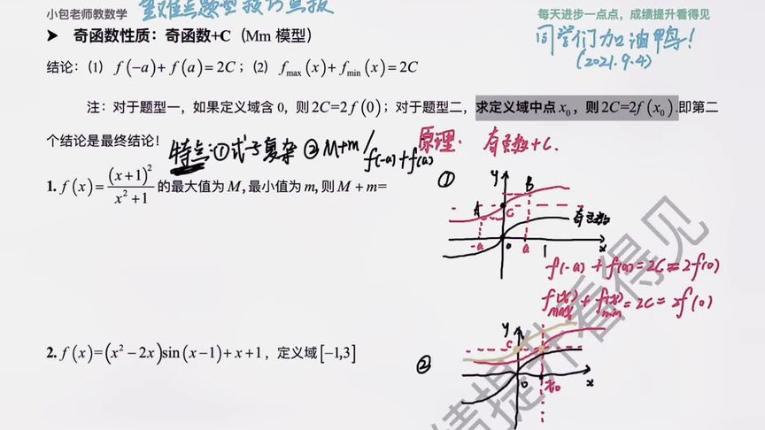 技巧点拨—巧解高考重难点题型~奇函数+C模型#高中数学 #高考数学