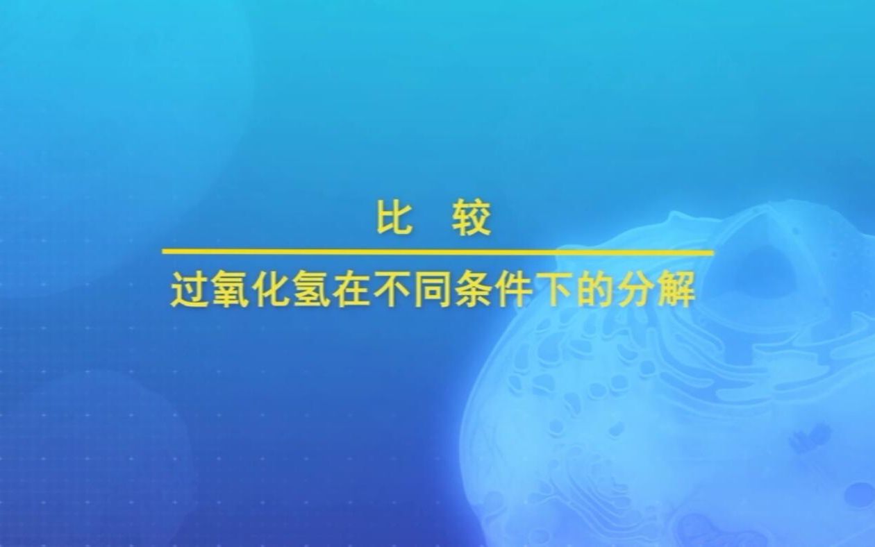 比较过氧化氢在不同条件下的分解等三个酶相关实验