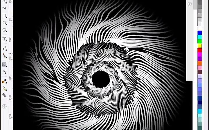 【CDR入门教学】CDR怎么制作漩涡效果 cdr需不需要显卡