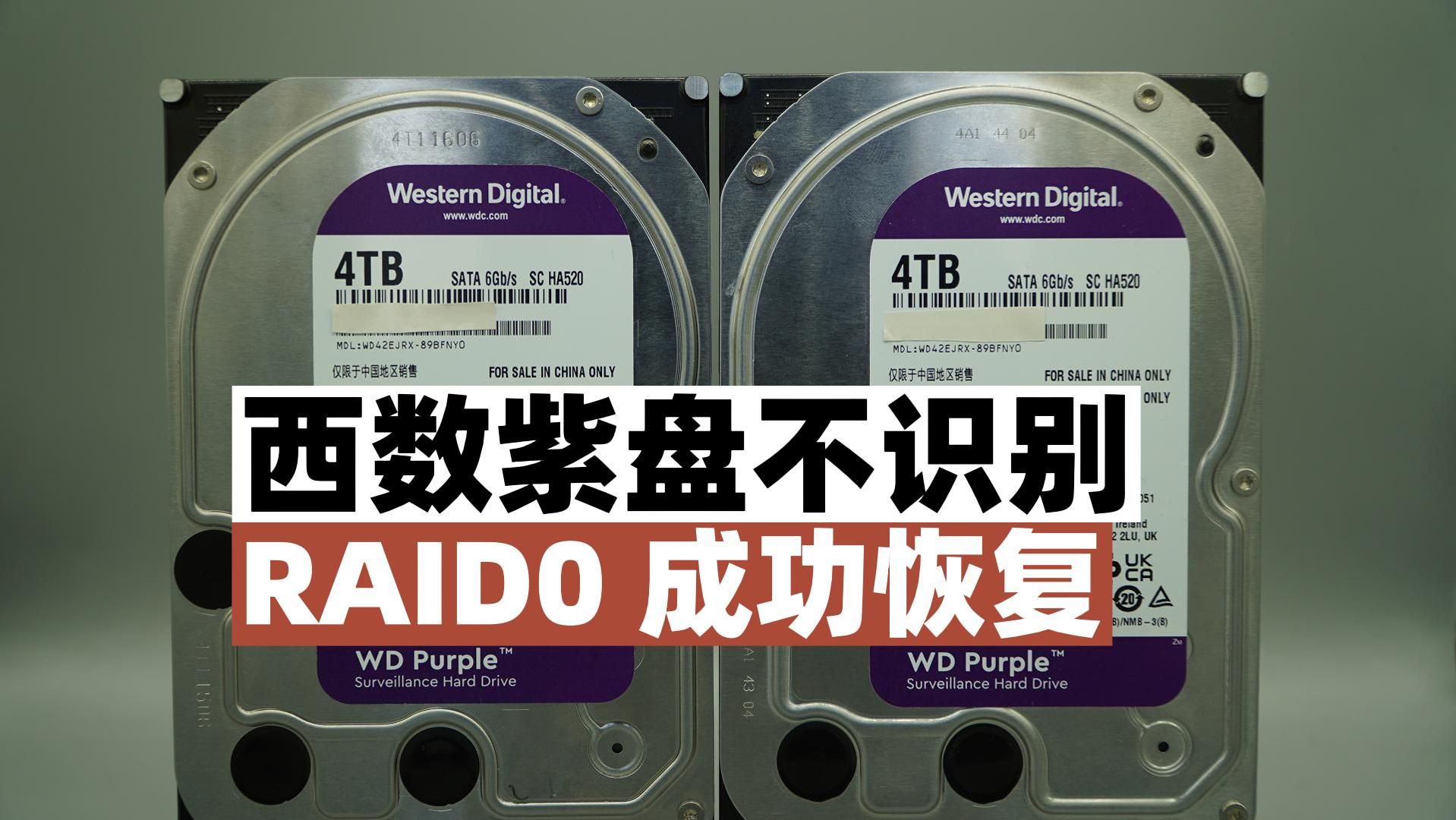 西数紫盘不识别,检测判断是电路板损坏造成,硬盘有阵列成功恢复