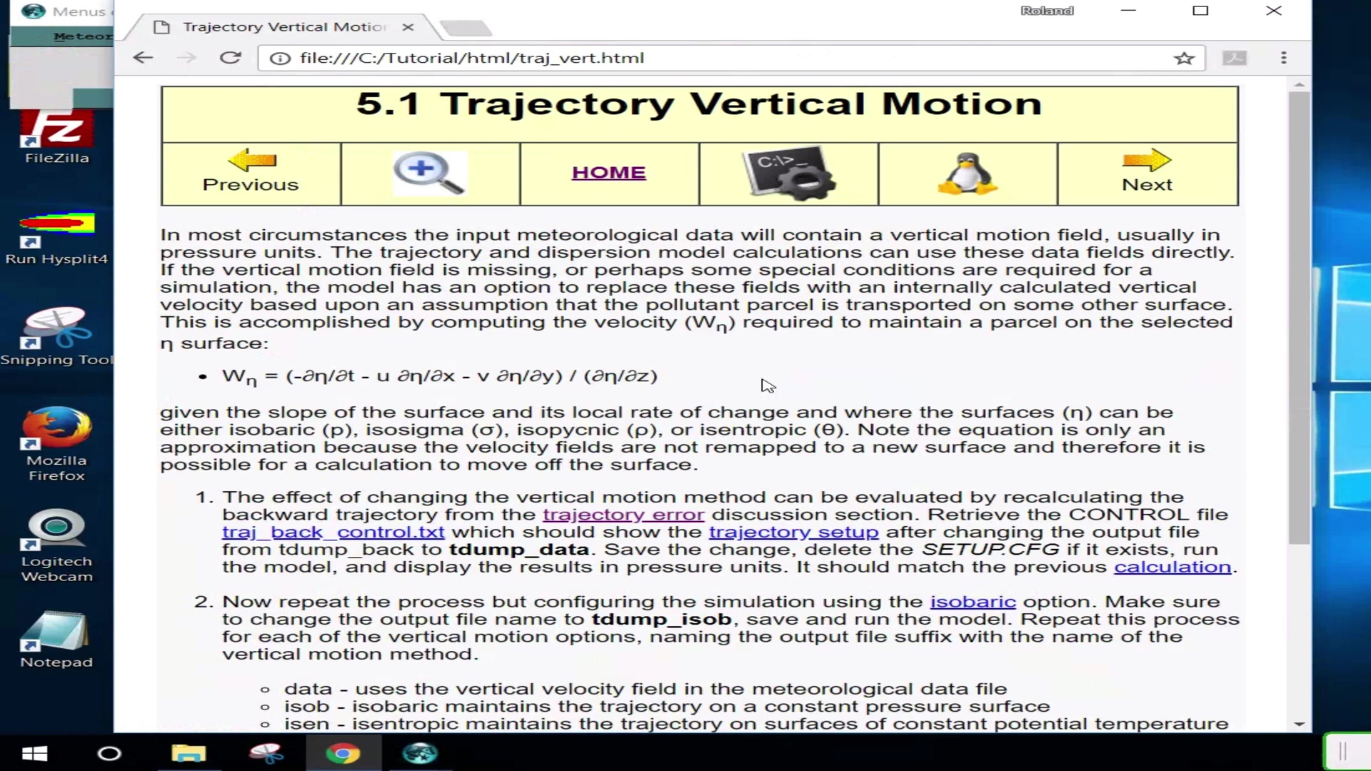 HYSPLIT 轨迹选项