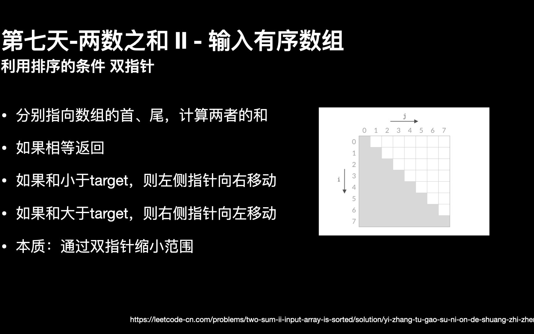 2022-每天一题-两数之和 II - 输入有序数组