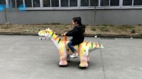 投币遥控儿童恐龙电动车,恐龙电动游乐车,二维码扫码启动恐龙电瓶车