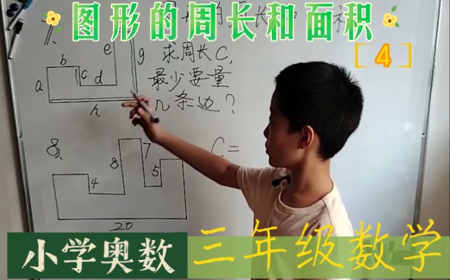 【带仔学奥数】三年级数学,图形的周长和面积(4)