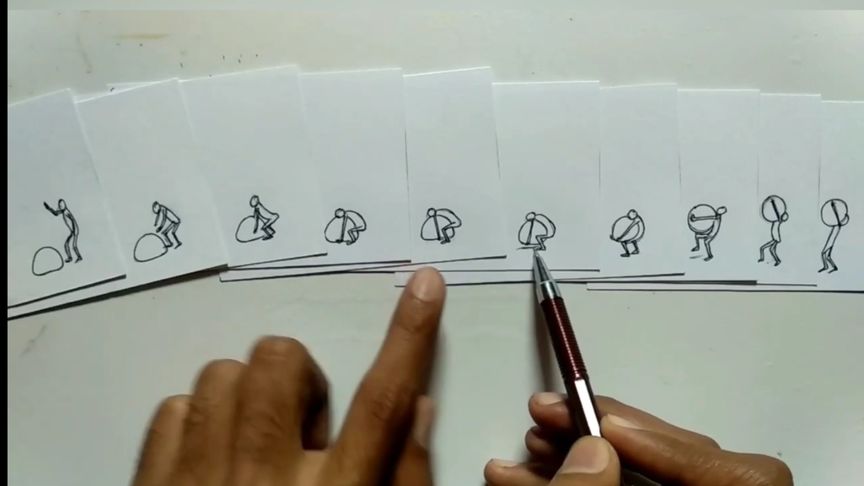 简单、易学、好制作的火柴人版手翻书ߓ�(翻页动画)