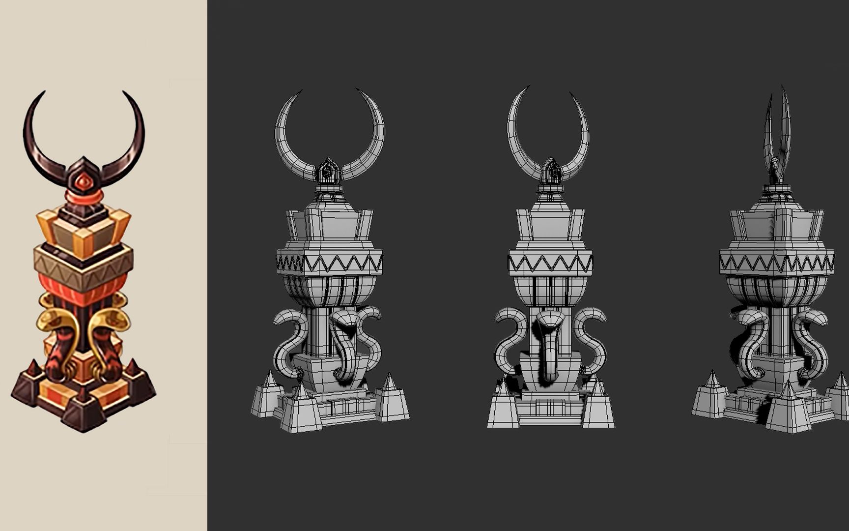 【3DMAX】图腾小塔基础案例重温,跟着教程你也能做