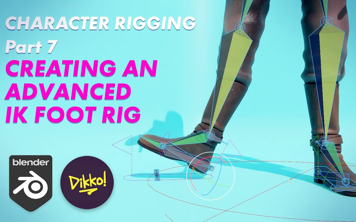 iBlender中文版插件 角色绑定 脚 腿部 an Advanced IK Foot Rig IK ...