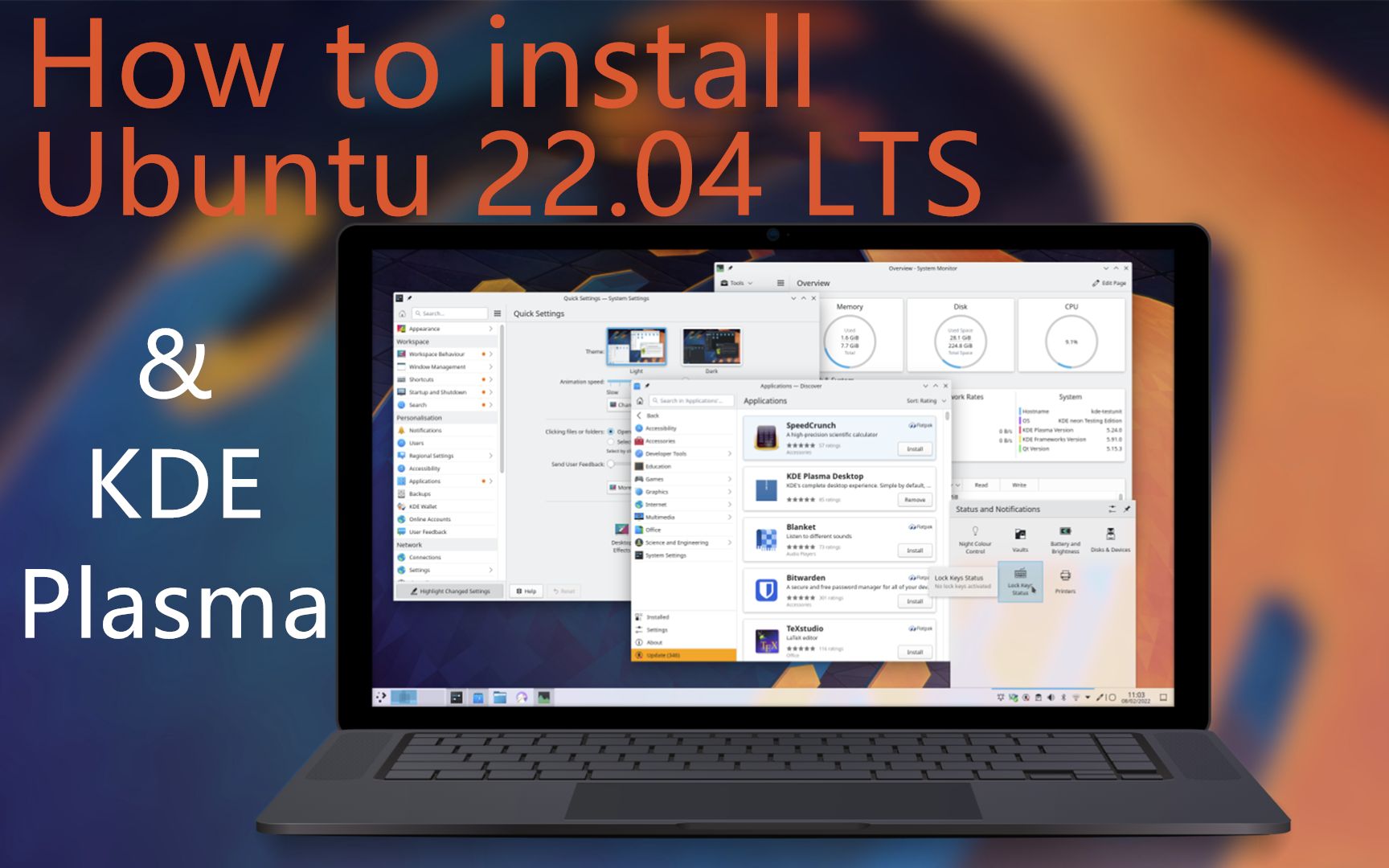 教你如何安装最新Ubuntu 22.04 LTS | 2022 | Kde Plasma Desktop 5.24