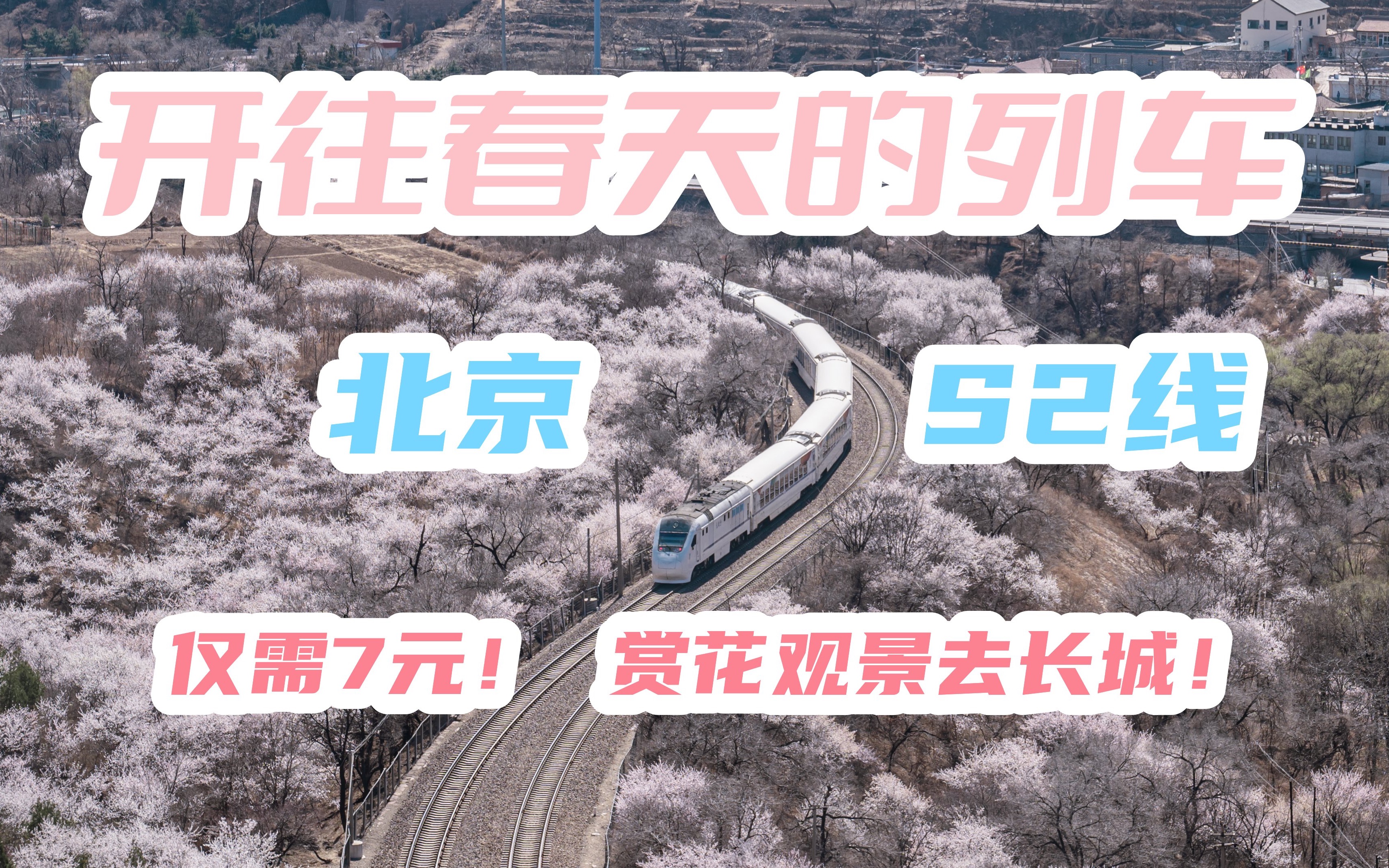 七块钱体验北京最美火车-穿越花海的市郊铁路S2线列车【南铁旅记】