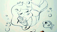...记忆可爱萝莉《小美人鱼》简笔画,尽然如此美丽,手残党不用怕,超简单
