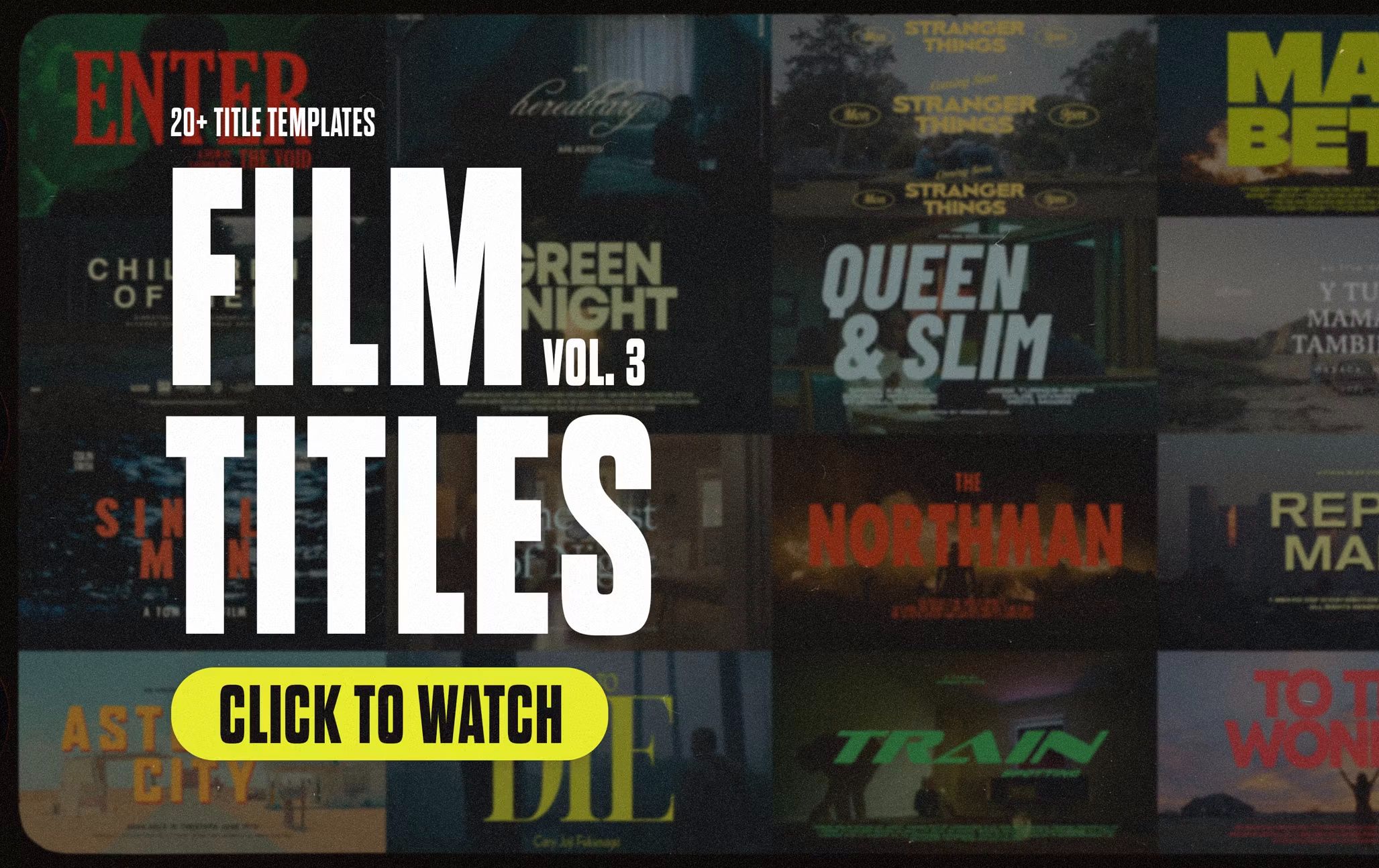 ...平面广告宣传标题字幕PR/AE/PS/FCPX模板插件 FILM TITLES VOL.3
