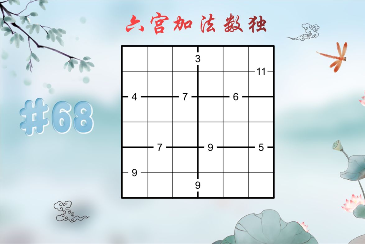 数独每日一题#68——六宫加法数独