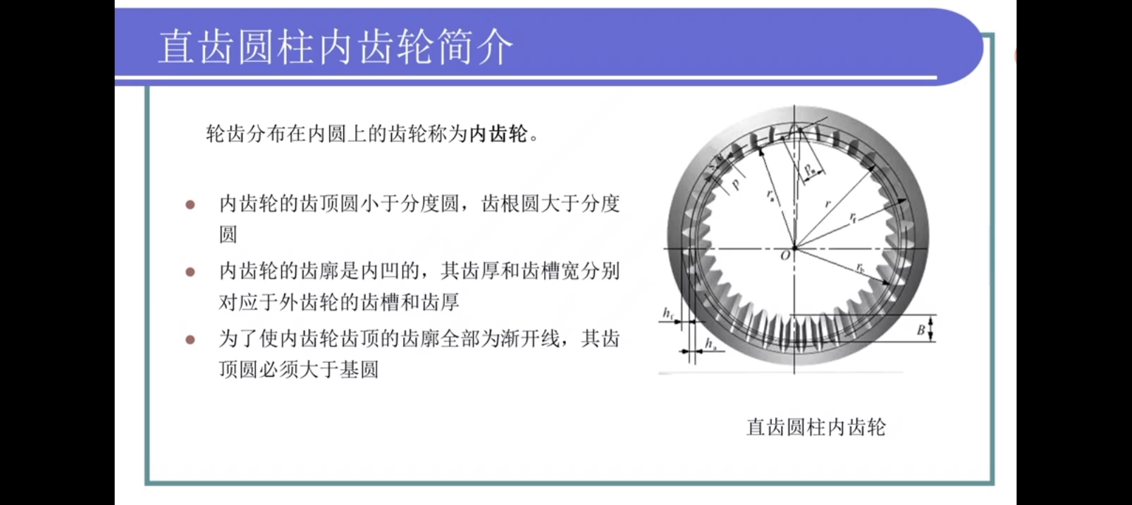 直齿圆柱内齿轮简介
