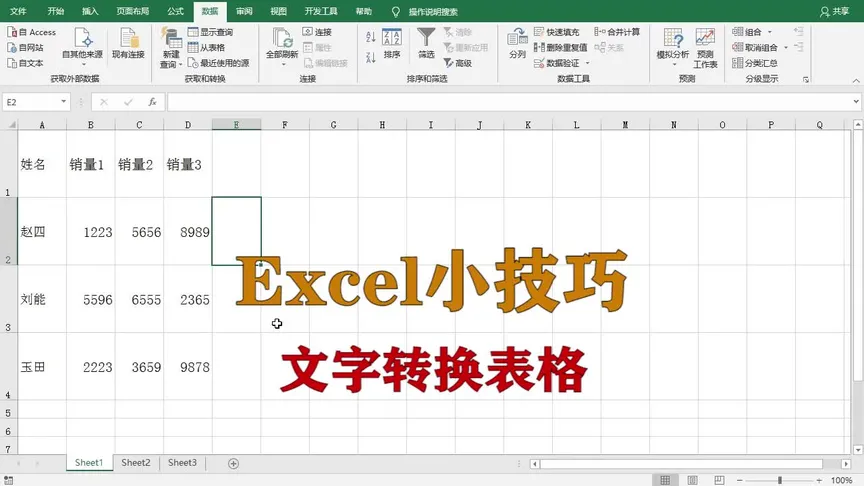 excel小技巧:文字转换表格,升职加薪系列