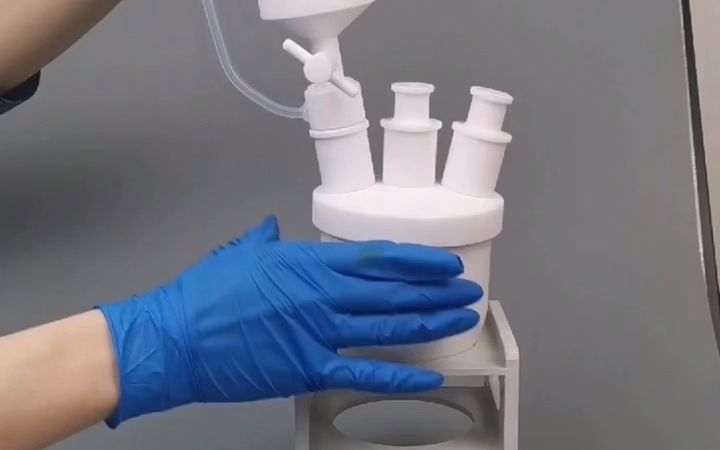 化工实验室用四氟圆底烧瓶配滴液漏斗氟化氢蒸馏反应瓶500ml耐腐蚀...