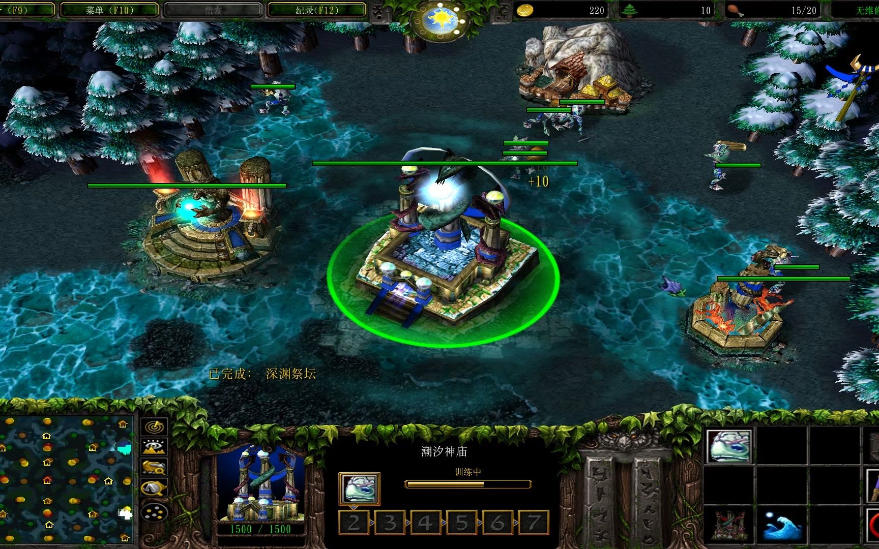 魔兽争霸3多种族地图推荐--怒潮3.0beta--娜迦族测试--全新的种族做出...