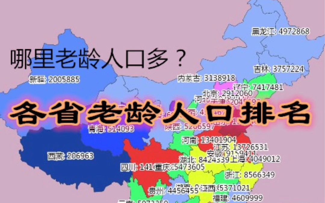 哪里的老人更多?各省老龄人口排名【数据可视化】