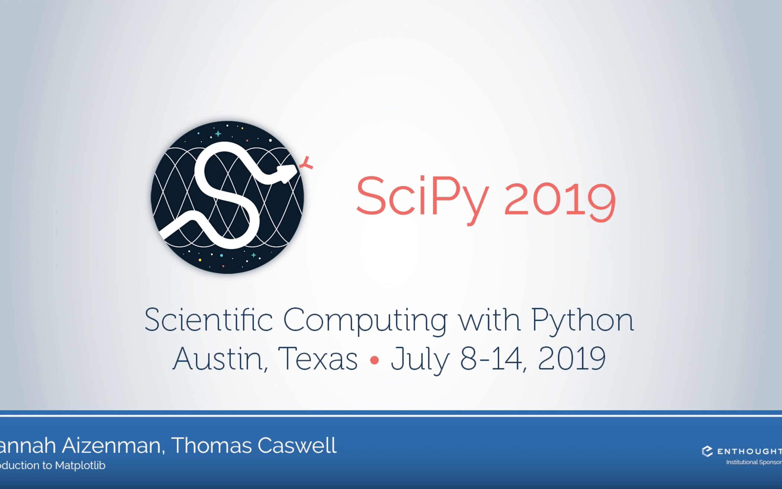 SciPy 2019 | 3小时Matplotlib入门-Python数据可视化