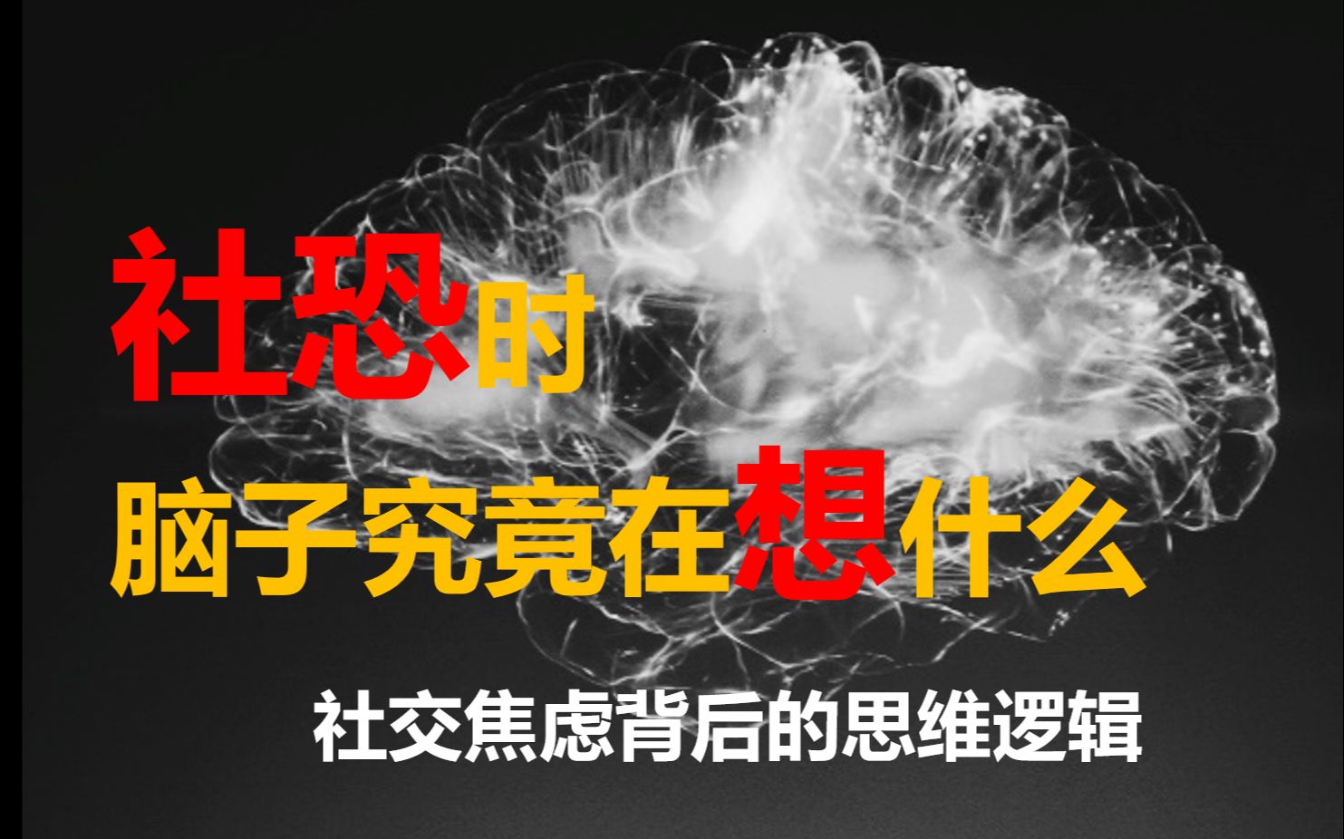 【社交焦虑的思维逻辑】社恐时脑子在想什么