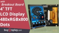 4"TFT LCD模块480x800带触摸屏,NT35510驱动,并行通信