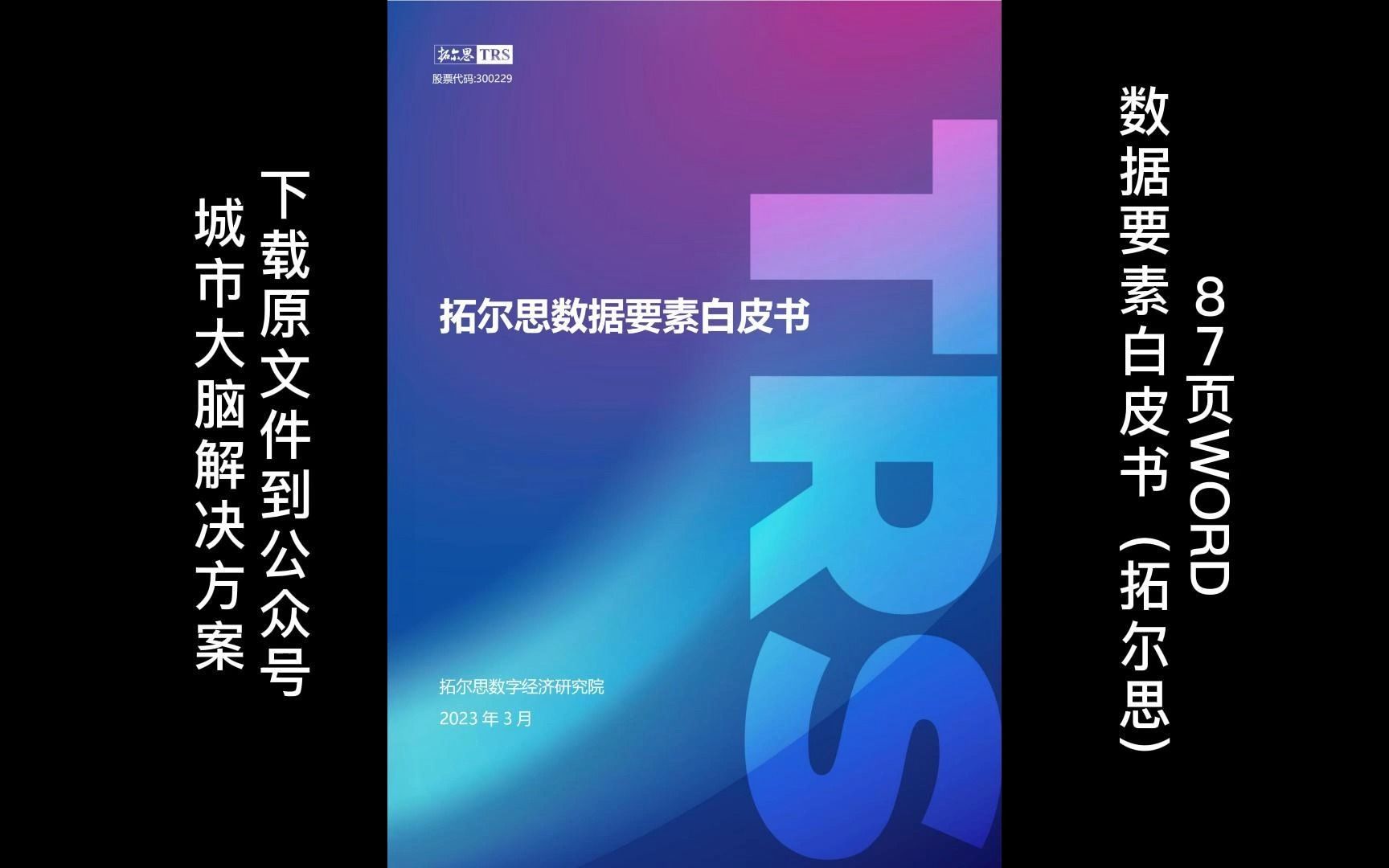 87页WORD | 数据要素白皮书(拓尔思)(附下载)