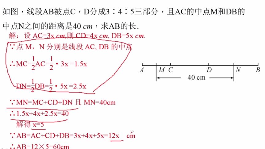 【初一数学】运用“方程思想”解决线段比例问题,打遍天下无敌手