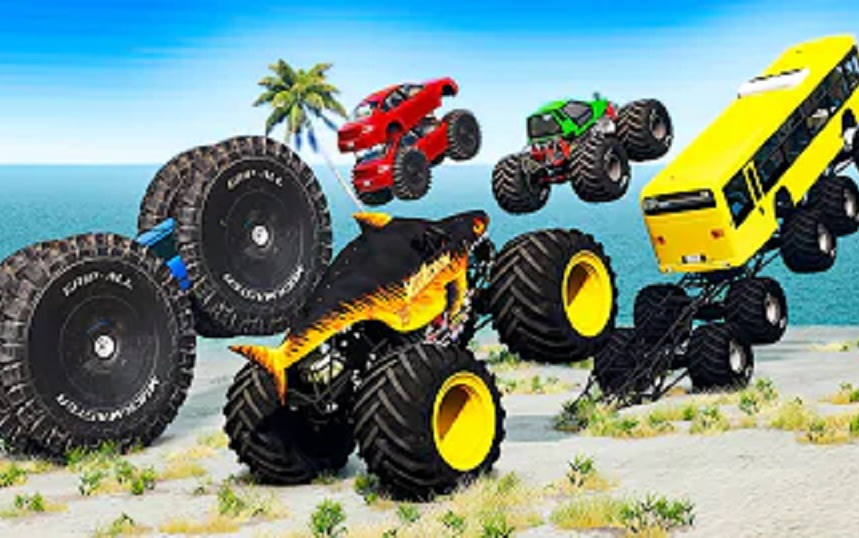 ...大小的巨轮汽车全方位对比,谁更胜一筹?【beamng.drive车祸模拟器】