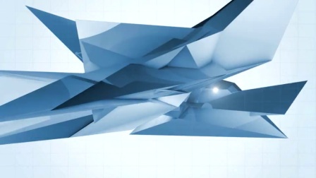 几何多边形变形展示标志片头动画 3D立体高科技LOGO