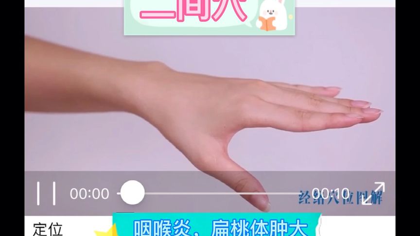 二间穴,咽喉痛可以选它呀,即刻有效。灸大夫