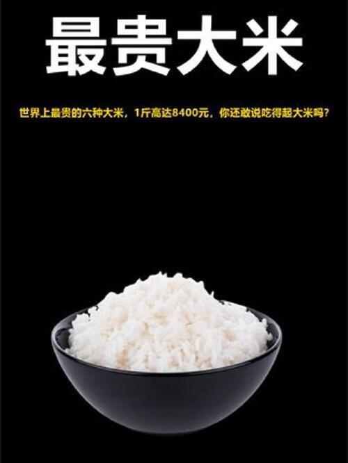 世界上最贵的六种大米,1斤高达8400元,你还敢说吃得起大米吗?