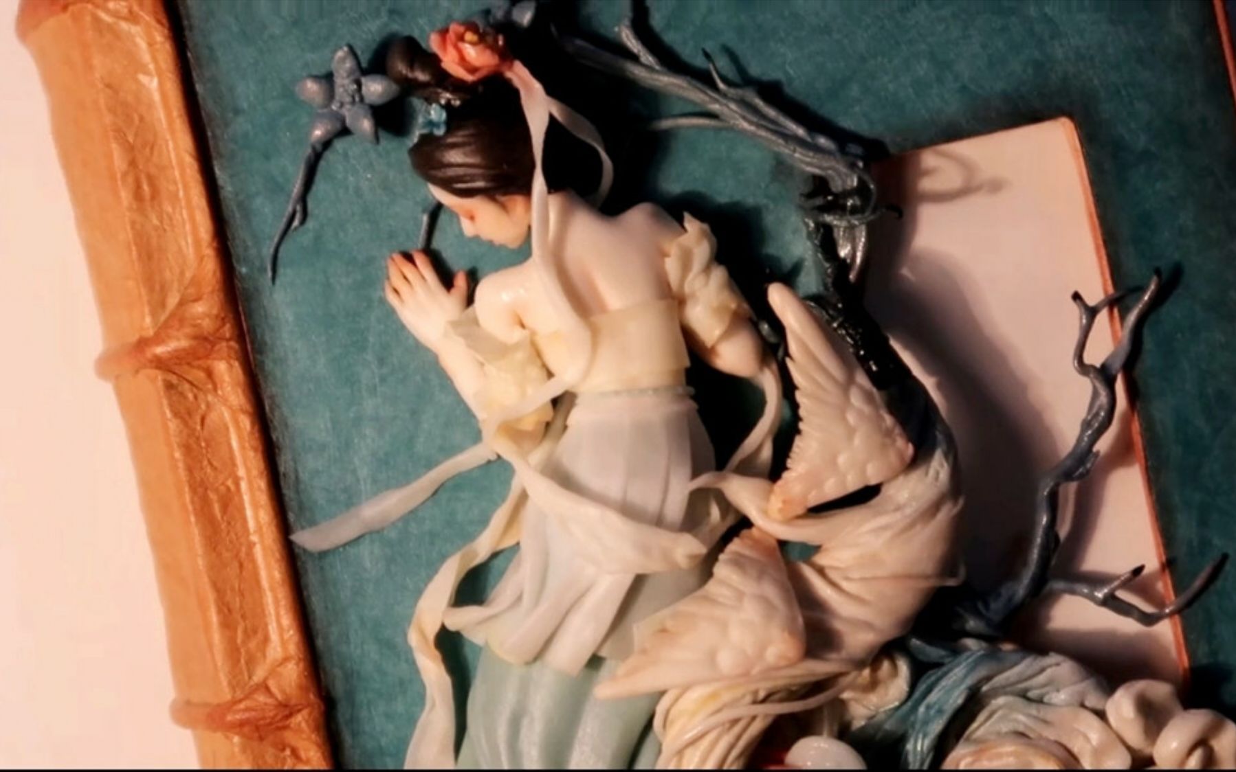 【书中自有颜如玉】 手工书 手帐封面人物部分制作